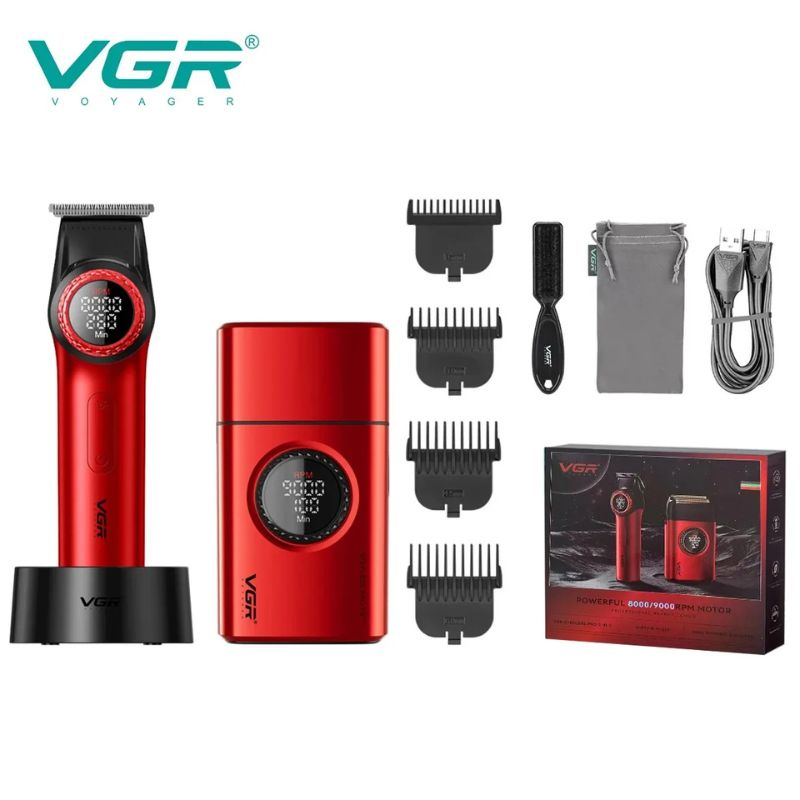 VGR V-977 V-377 Professional Hair Trimmer & Shaver Combo Set – VGR ...